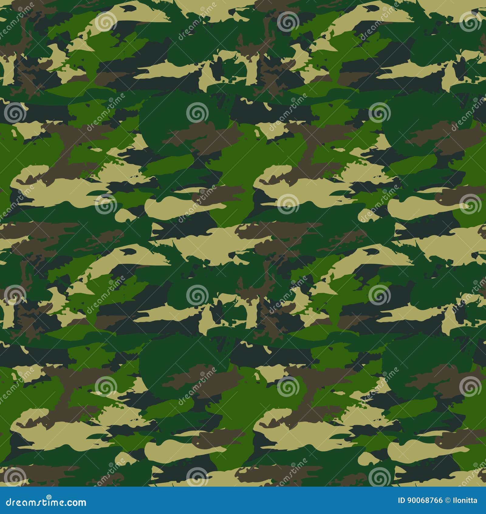 Classic Seamless Military Forest Camouflage Pattern Background. Stock ...
