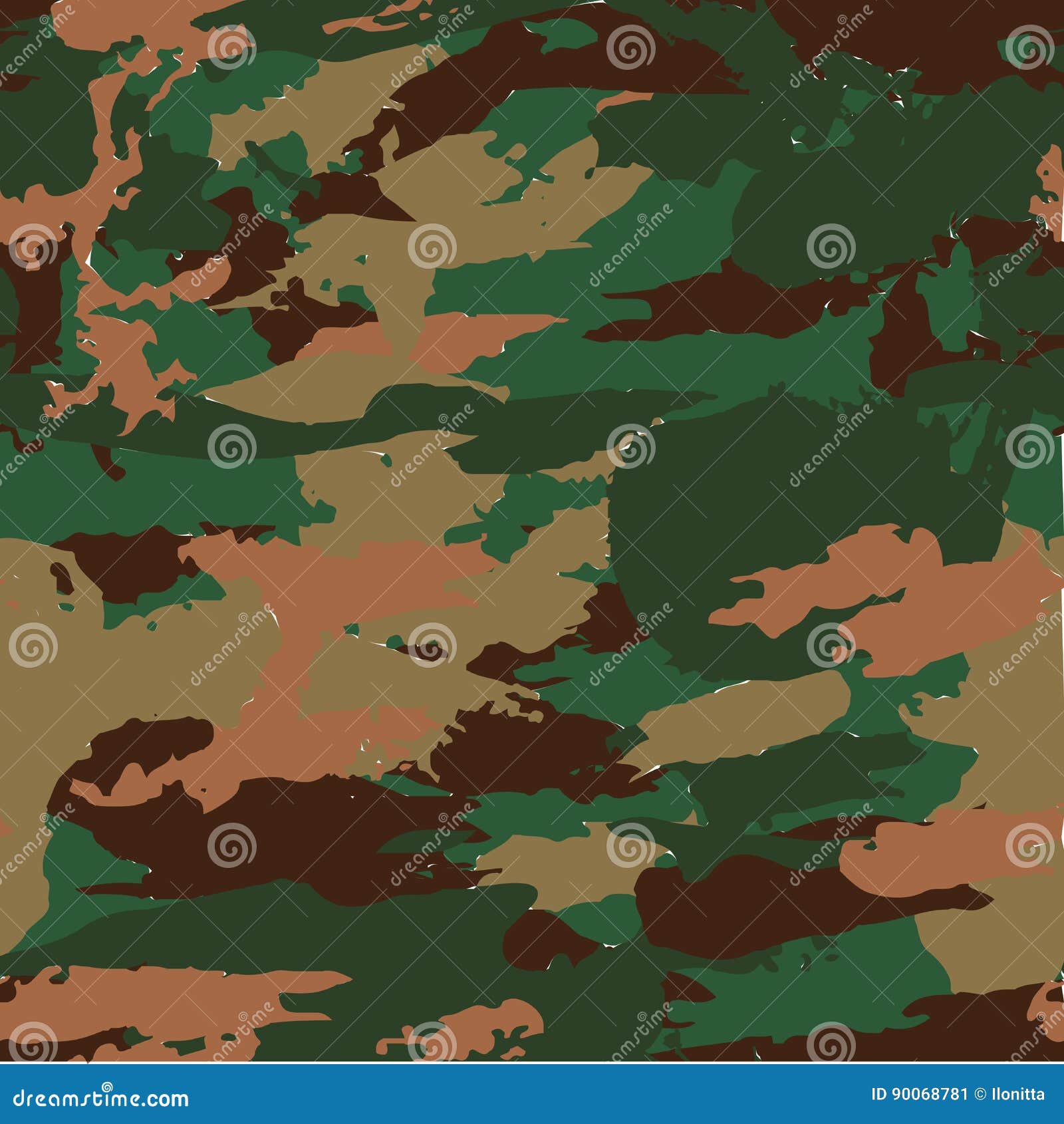Classic Seamless Military Forest Camouflage Pattern Background. Stock ...