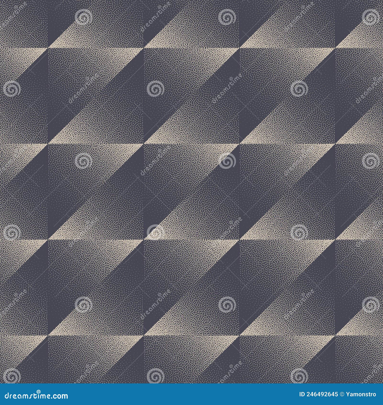 Classic Seamless Pattern Vector Triangles Stipple Gradation Abstract ...
