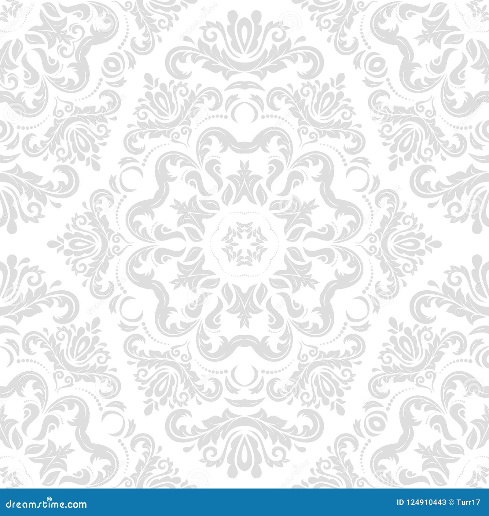 Classic Seamless Vector Grey Pattern Stock Vector - Illustration of ...