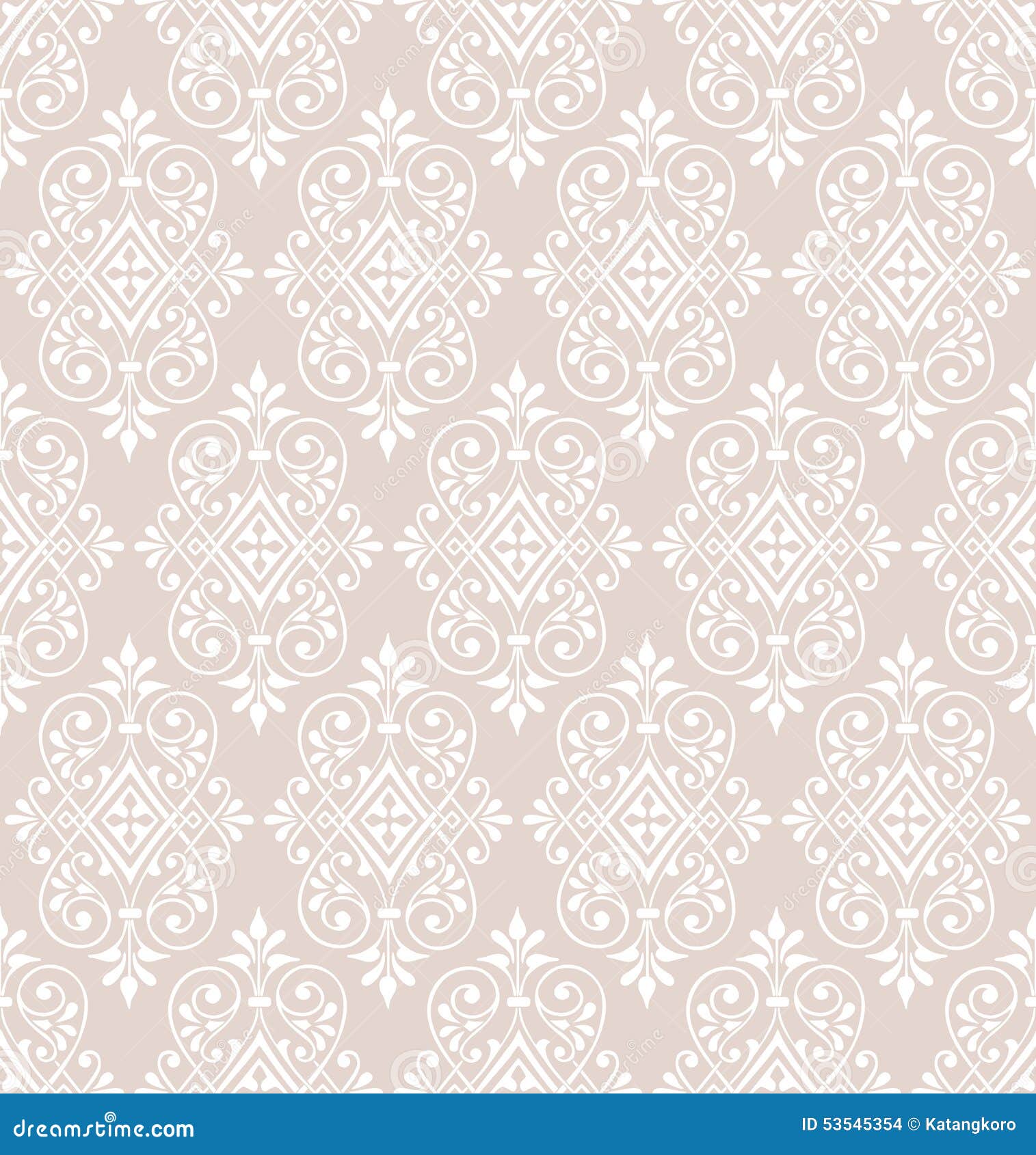 Classic Seamless Wallpaper Background Pattern Stock Vector ...