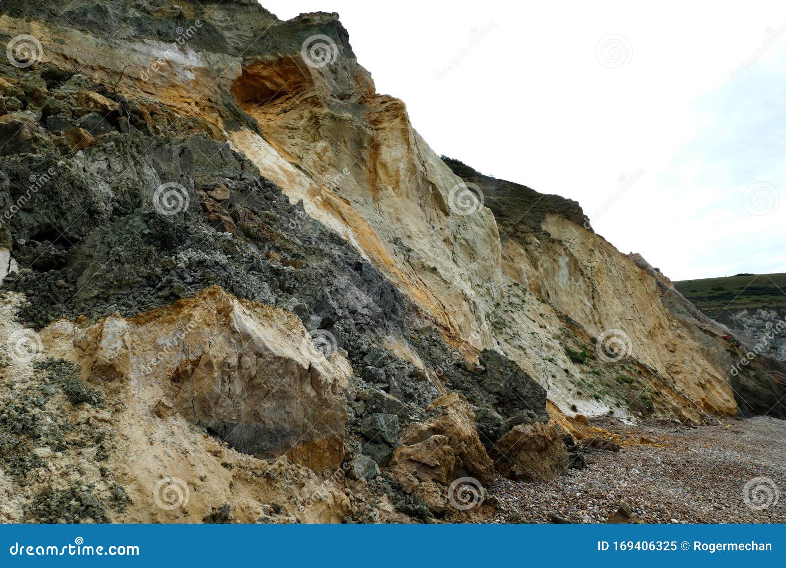 Alum Bay Isle of Wight, England, Coloured Cliffs. Stock Image - Image ...