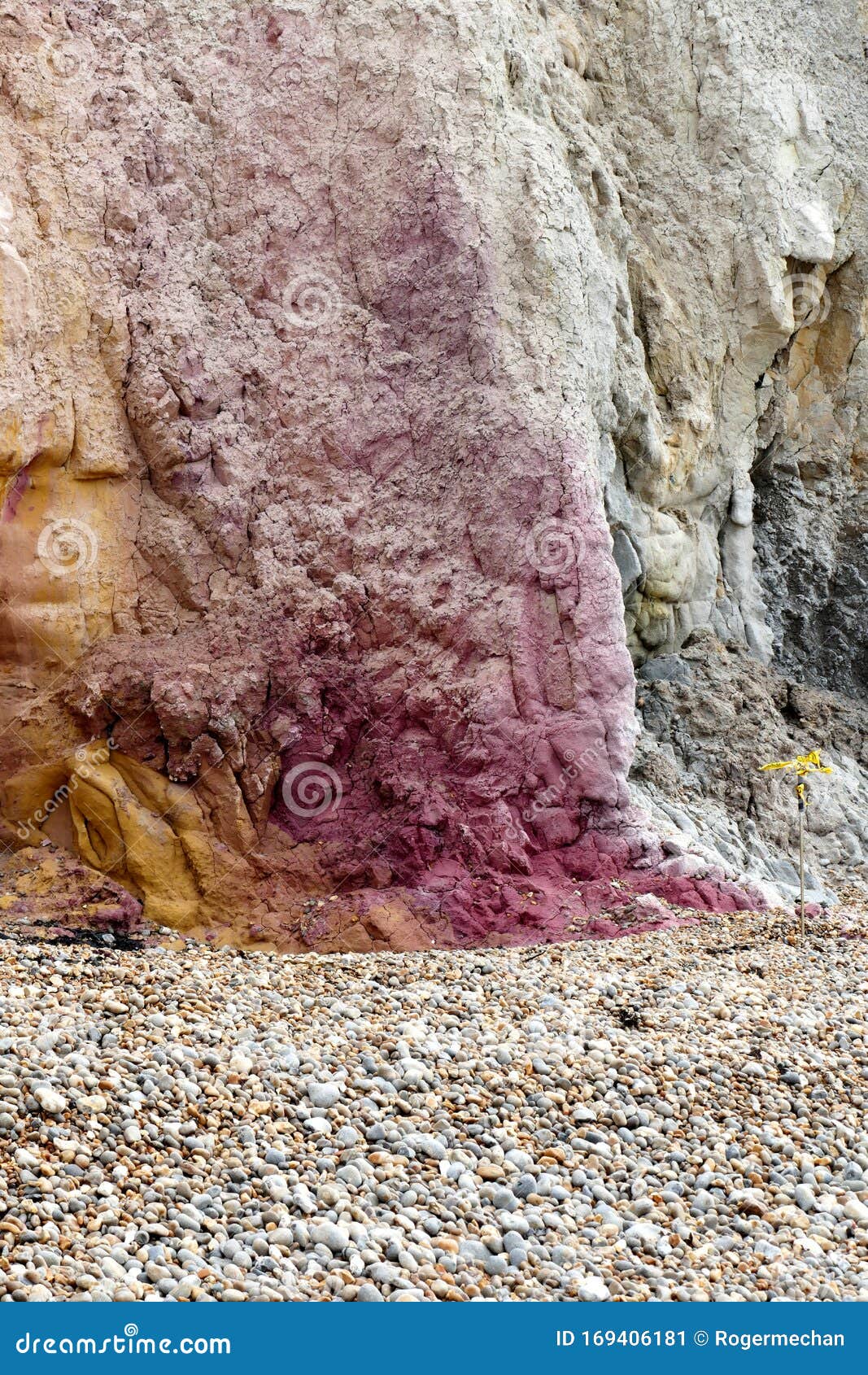 Alum Bay Isle of Wight, England, Coloured Cliffs. Stock Image - Image ...