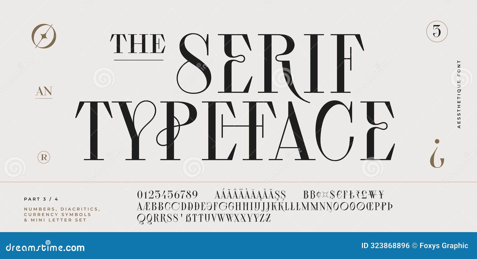 Classic Serif Font. Headline Alphabet Serif Alphabet Cartoon Vector ...