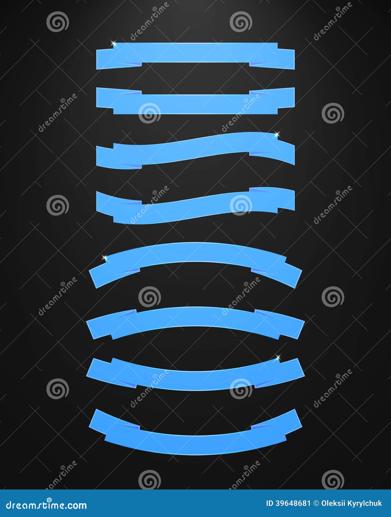 Classic set of ribbons stock vector. Illustration of paper - 39648681