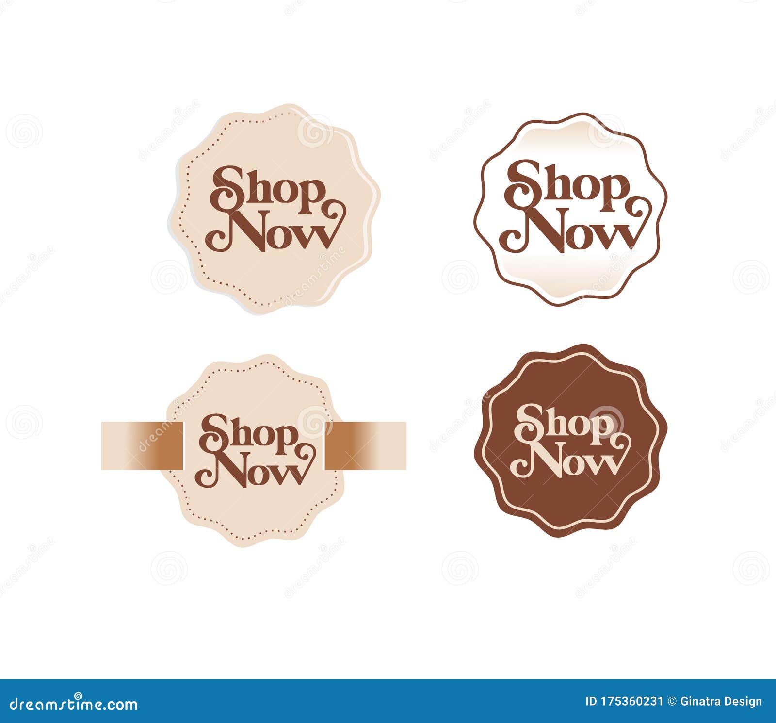 Classic Shop Now Banner Template Stock Vector - Illustration of element ...