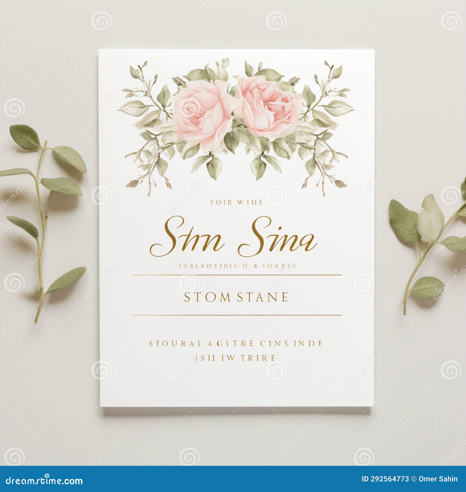 Classic Simplicity Wedding Card Stock Image - Image of elegance, shades ...