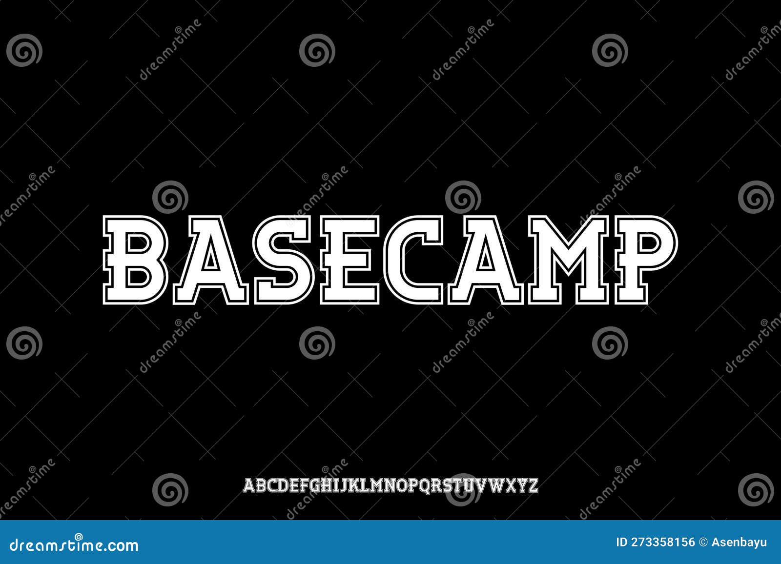 Classic Slab Serif College Style Display Font Vector Stock Vector ...