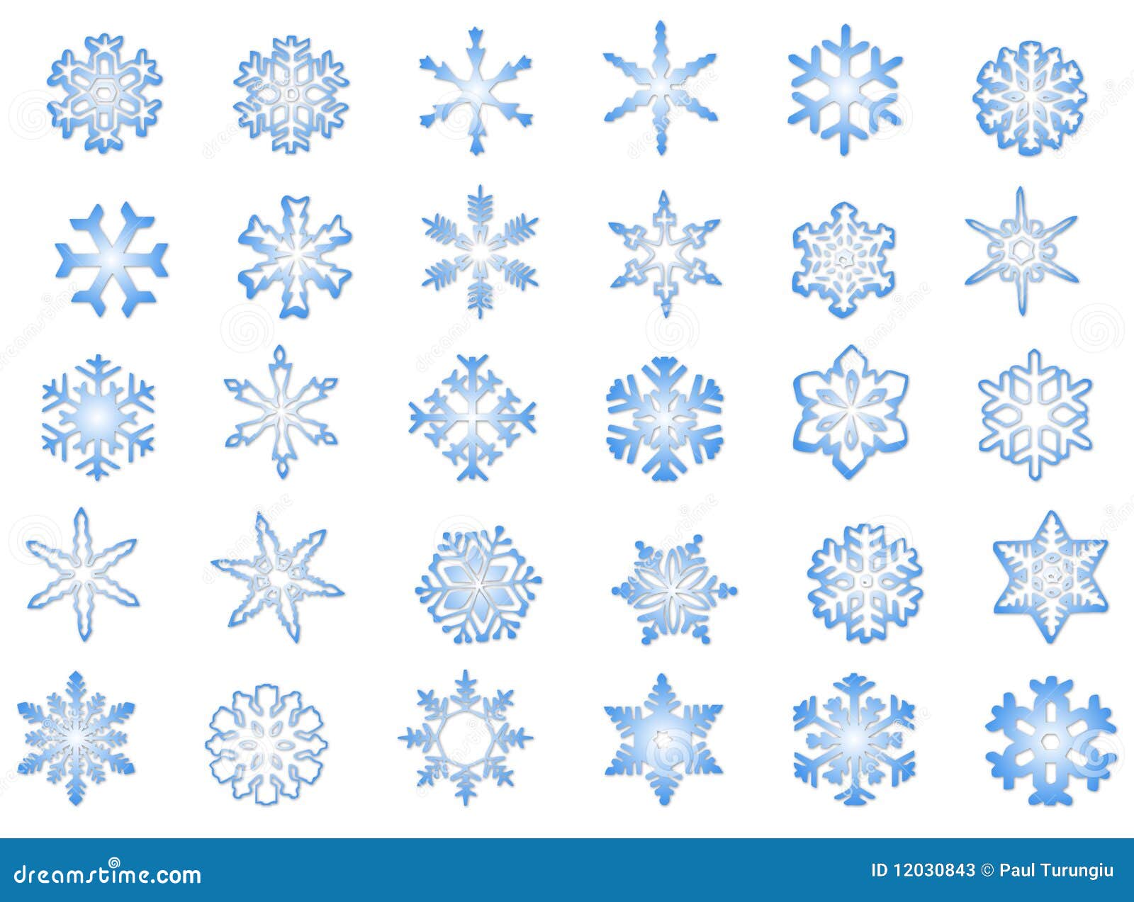 Classic Snowflakes #1 stock vector. Illustration of frost - 12030843