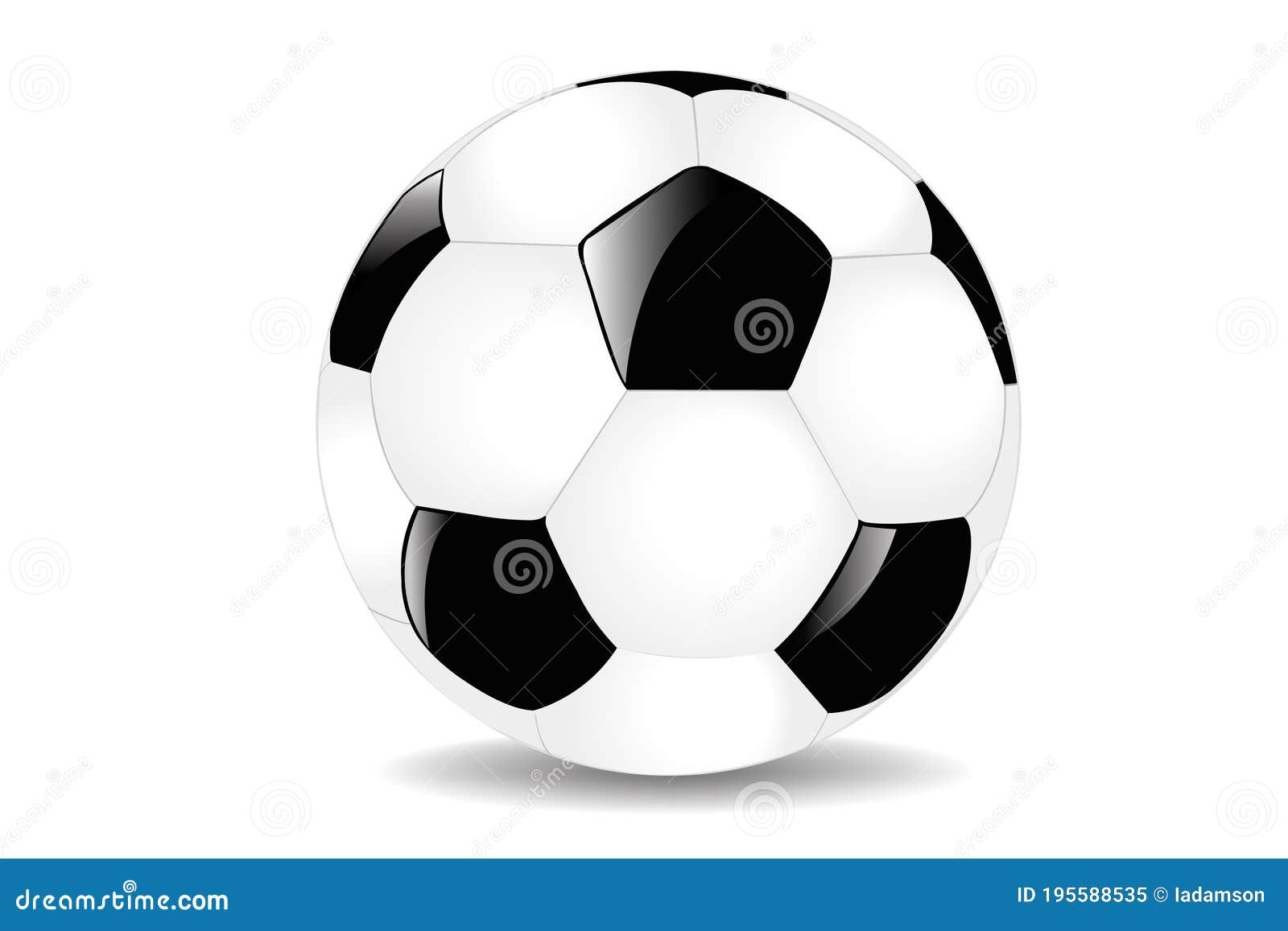 Classic Soccer Ball stock vector. Illustration of glossy - 195588535