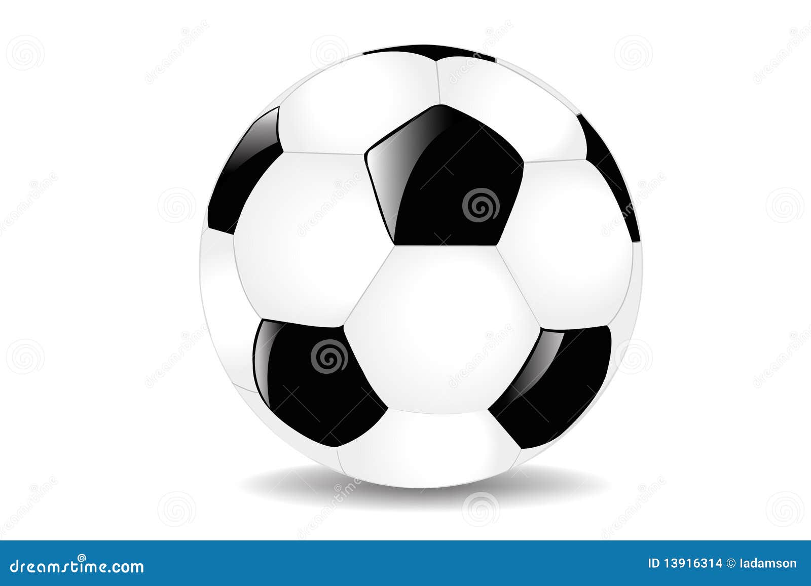 Classic Soccer Ball. Vector Stock Vector - Illustration of white ...