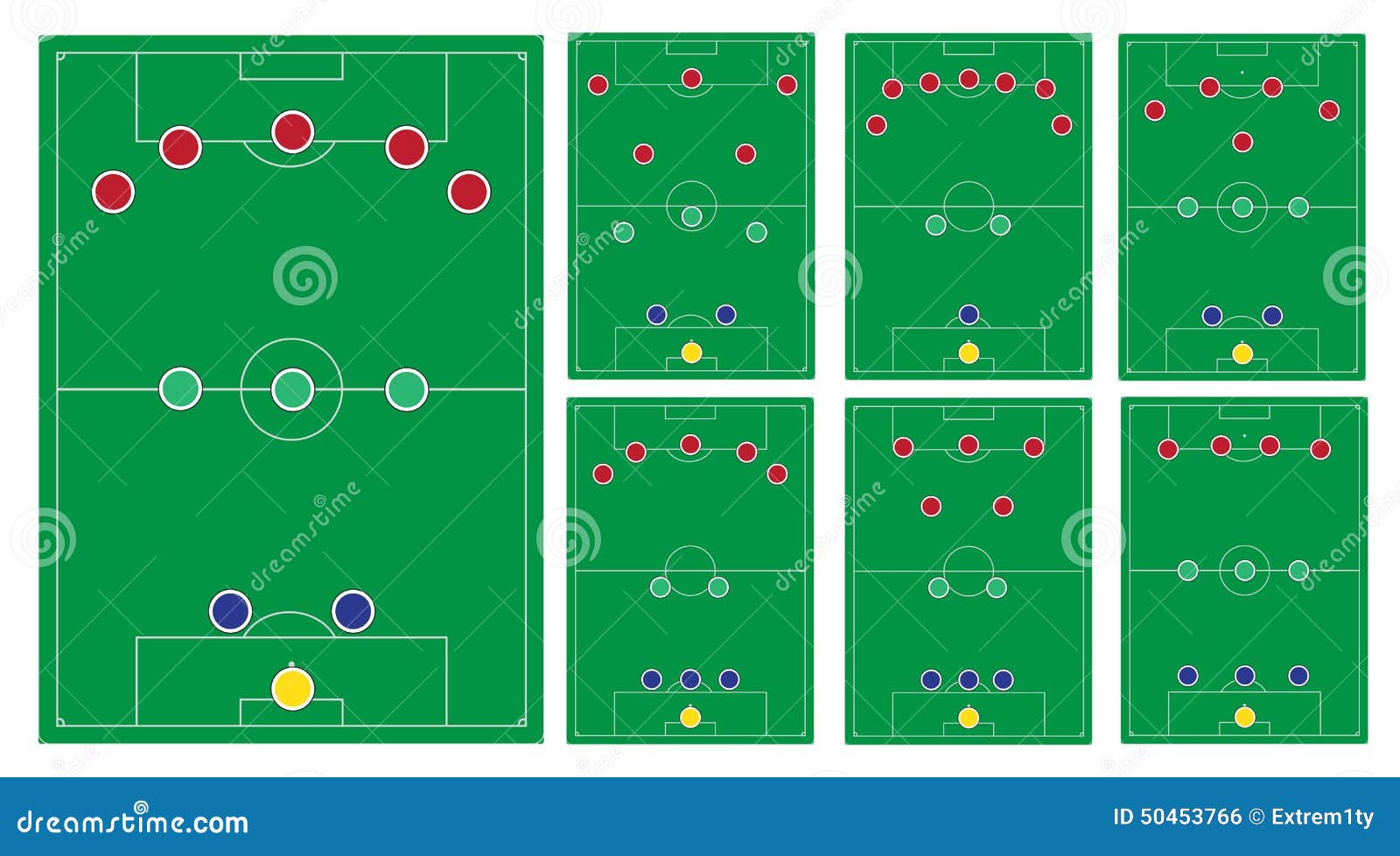 Classic Soccer Formation Set Stock Vector - Illustration of modern ...
