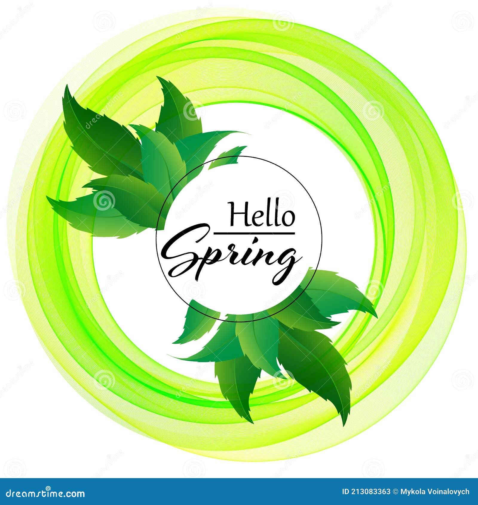Classic Spring Universal Poster Template. Colorful Fresh Green Design ...