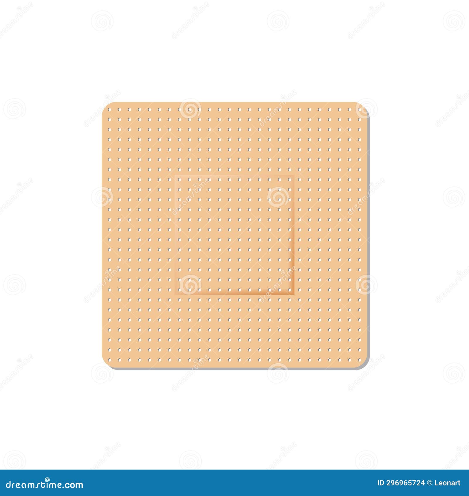 Classic Square Shape Plaster for Wounds Stock Illustration ...