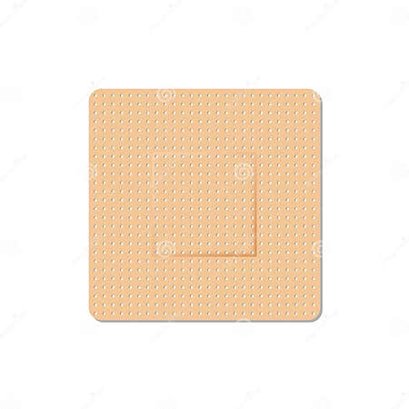 Classic Square Shape Plaster for Wounds Stock Illustration ...