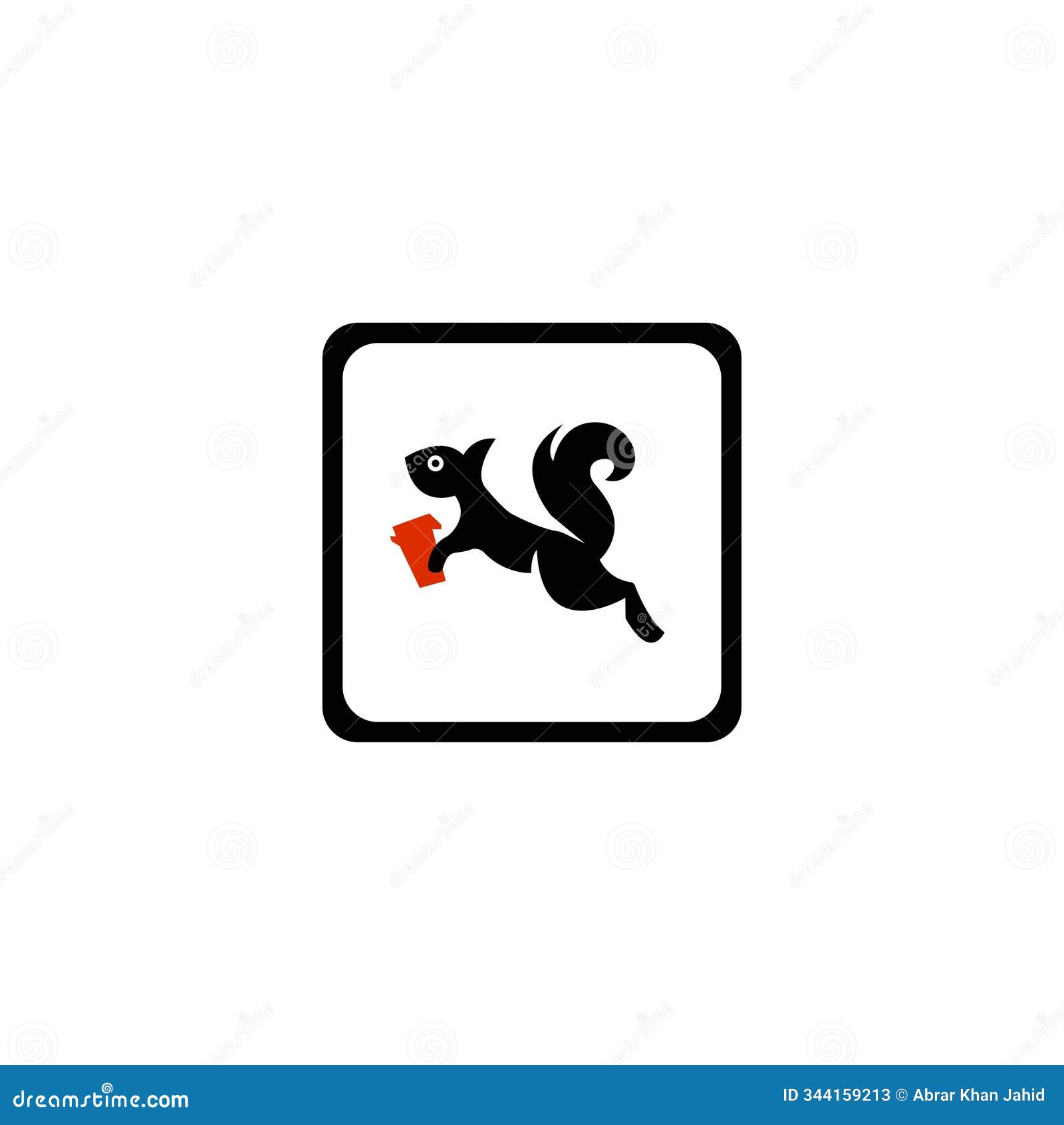 Classic Squirrel Vector Logo Stock Vector - Illustration of india ...