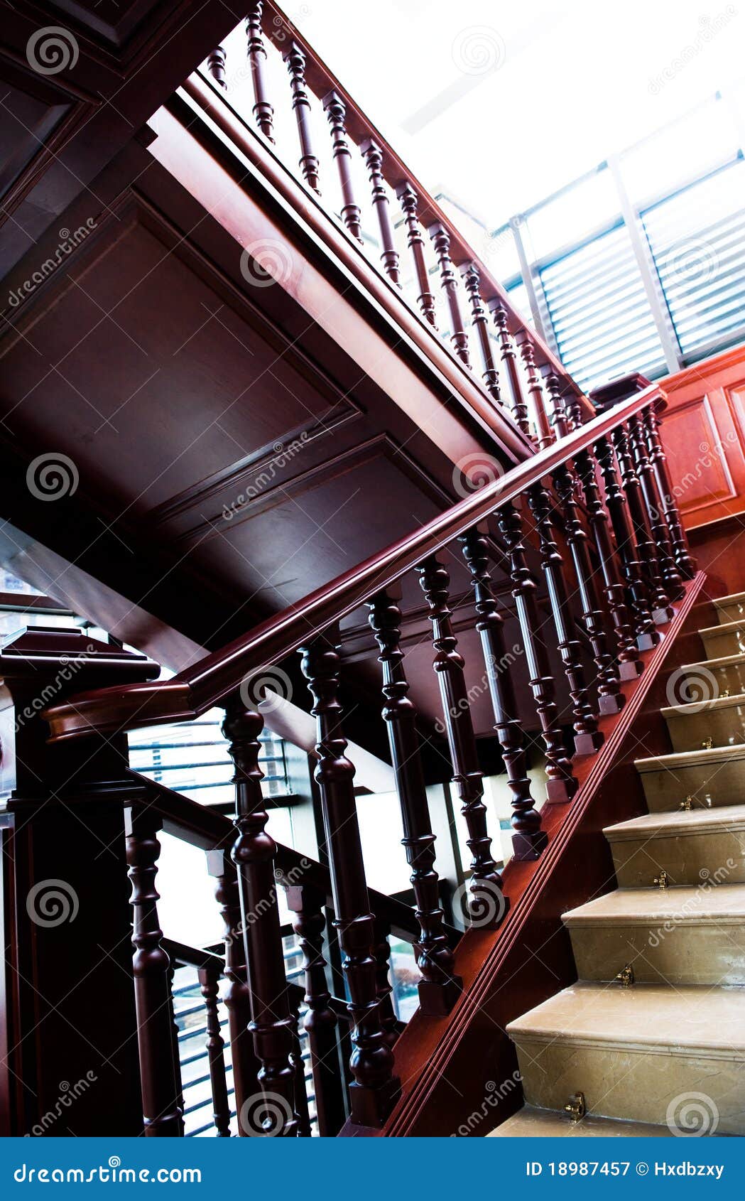 Classic staircase stock image. Image of stairway, handrailing - 18987457