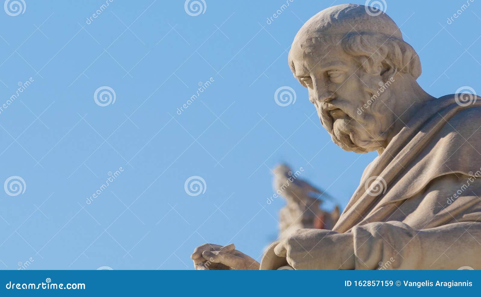 Classic Statue of Plato Close Up Stock Video - Video of isolated ...