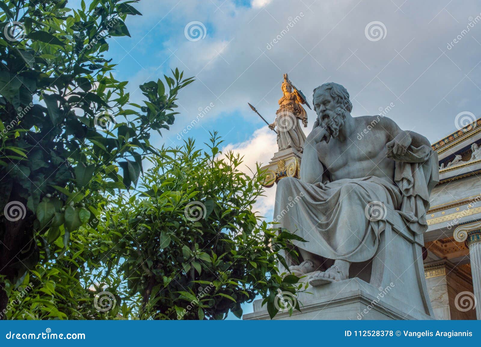 Classic statue Socrates stock photo. Image of marble - 112528378