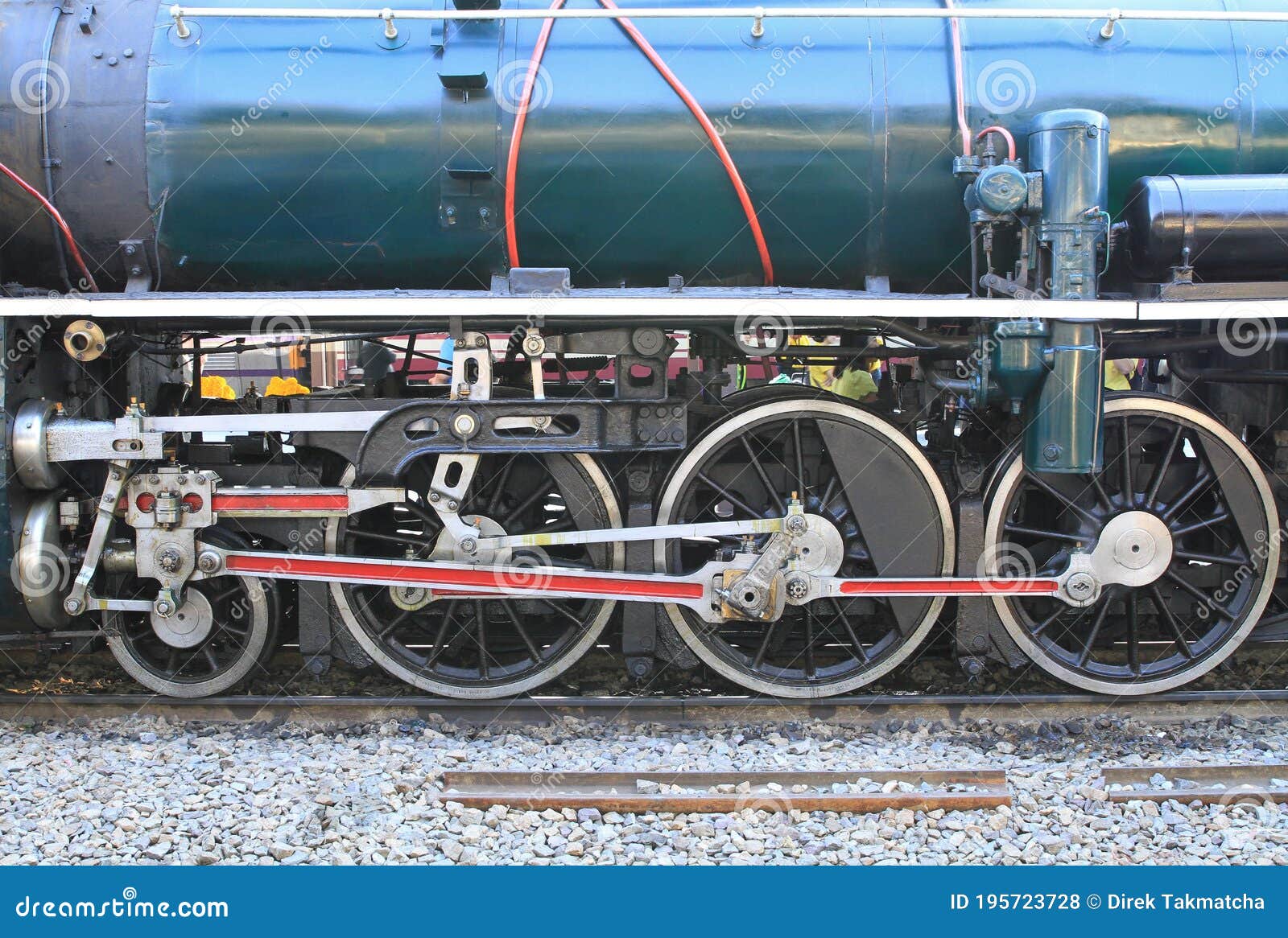 Classic Steam Locomotive Wheel Stock Photo - Image of railroad ...
