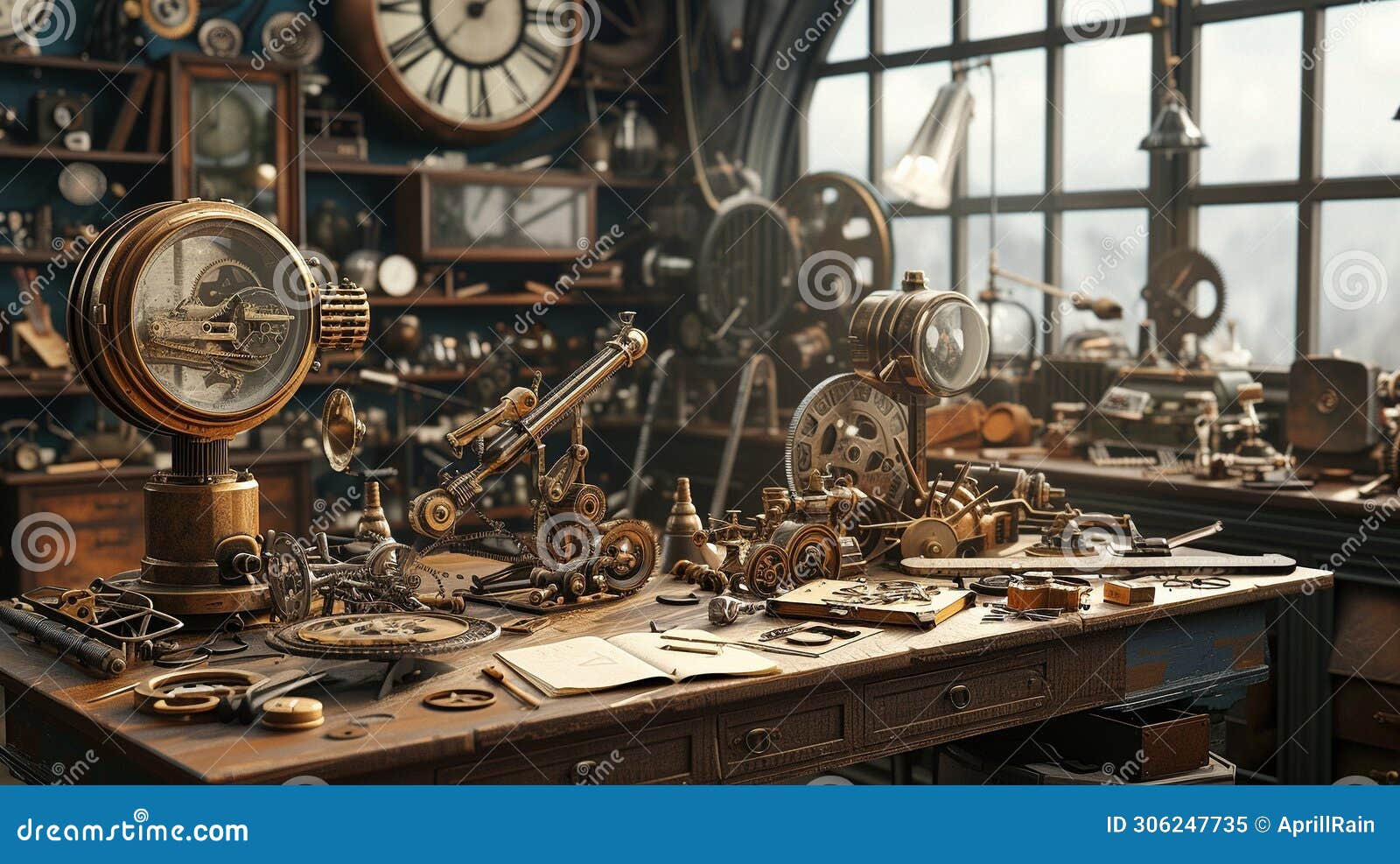 Classic Steampunk Background. Stock Image - Image of steampunk ...