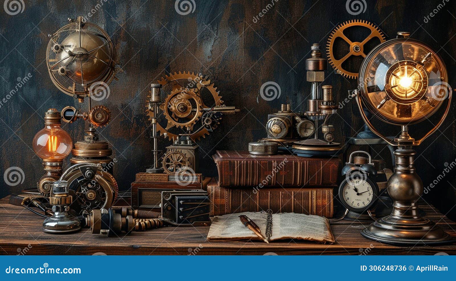 Classic Steampunk Background. Stock Photo - Image of abstract, isolated ...