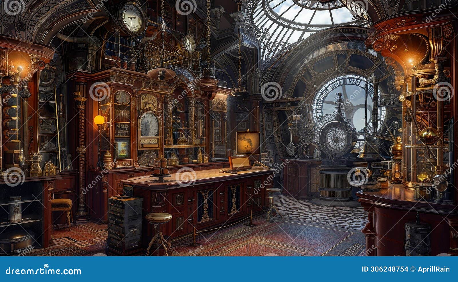 Classic Steampunk Background. Stock Photo - Image of decoration ...