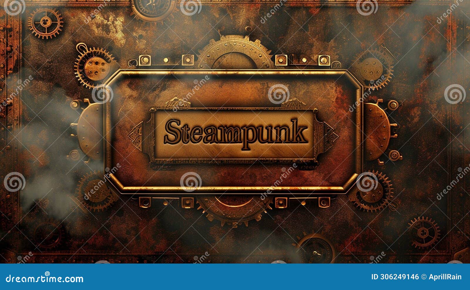 Classic Steampunk Background. Stock Photo - Image of logo, ornate ...