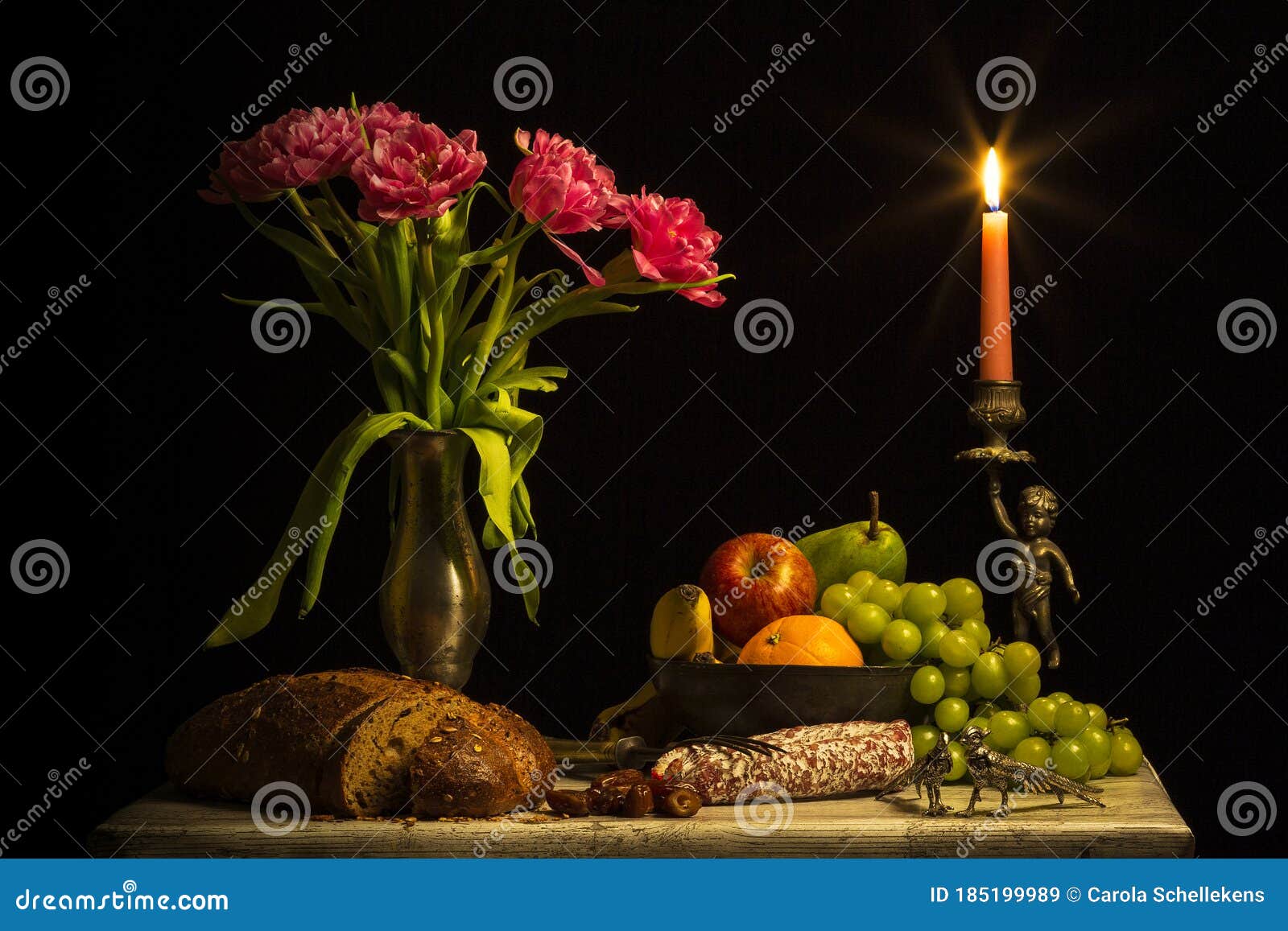 A Classic Still Life in the Dutch Style Stock Image - Image of fine ...