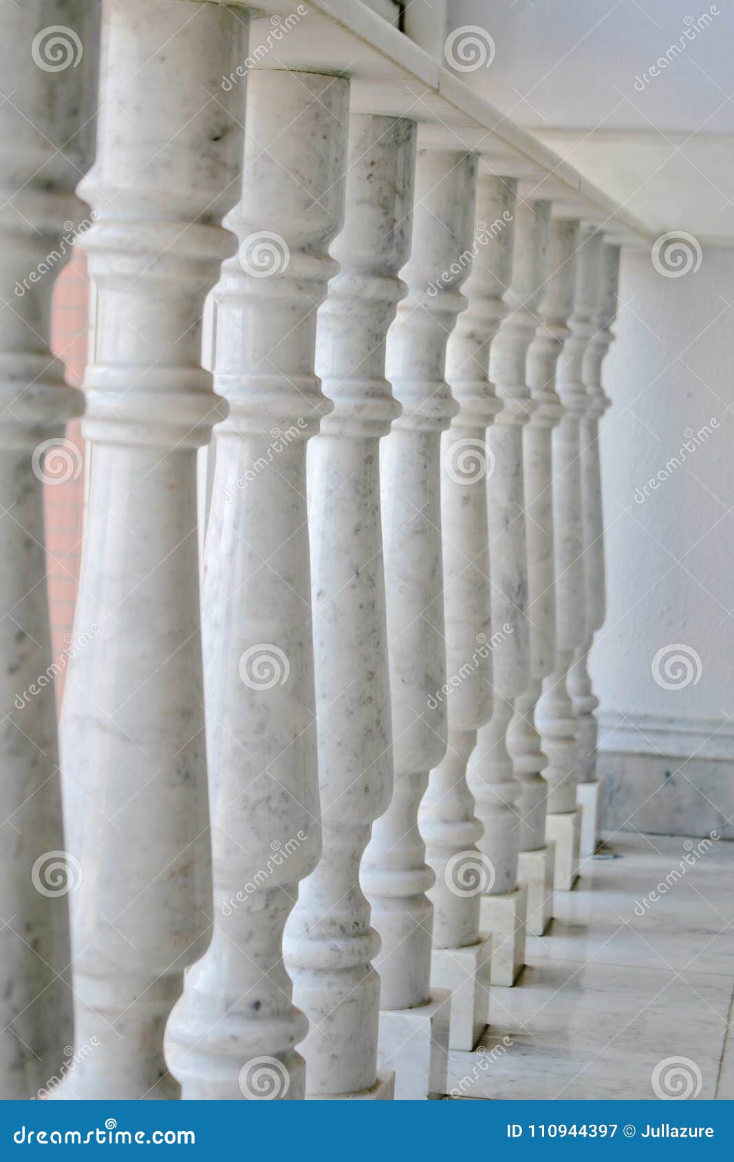 Classic Stone Balustrade with Column. Stone Railings. Stock Image ...