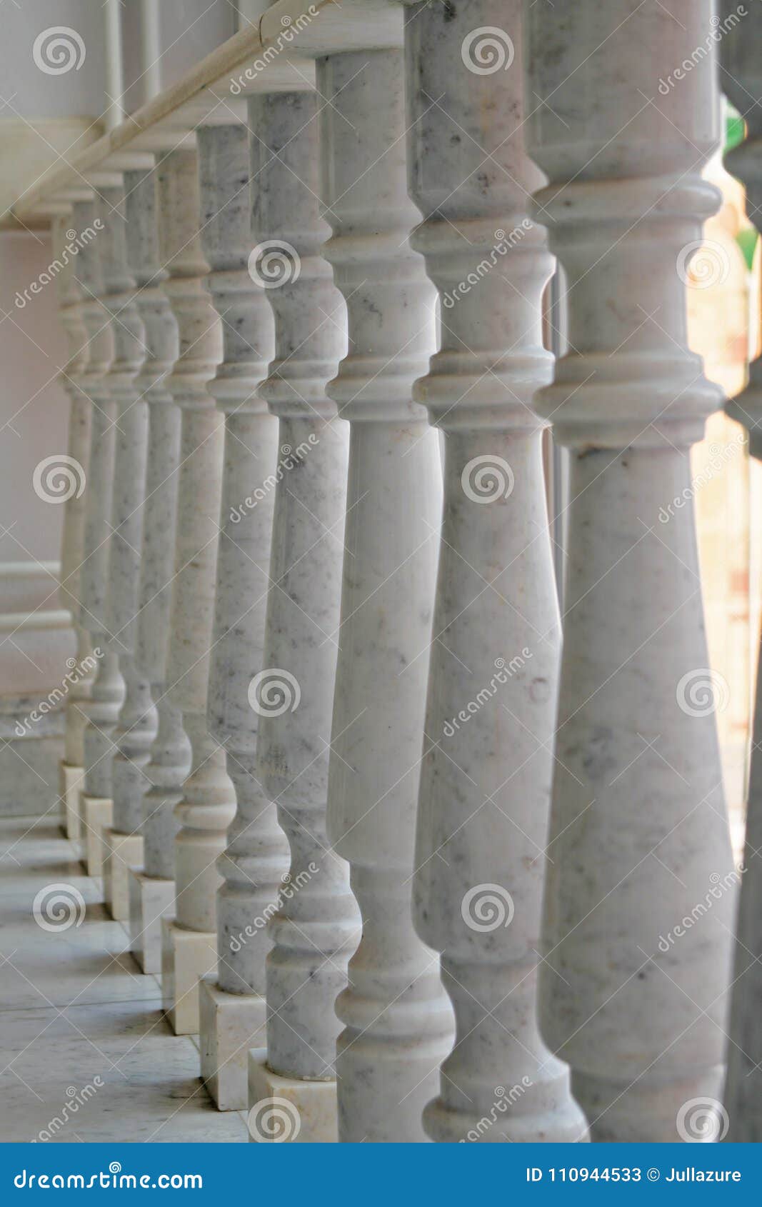 Classic Stone Balustrade with Column. Stone Railings. Stock Image ...