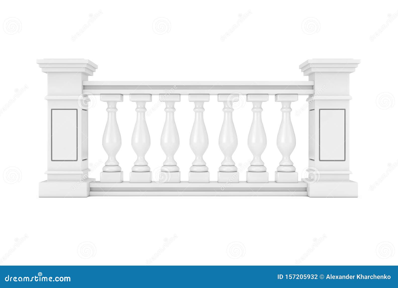 Classic Stone Balustrade Icon, Cartoon Style Vector Illustration ...
