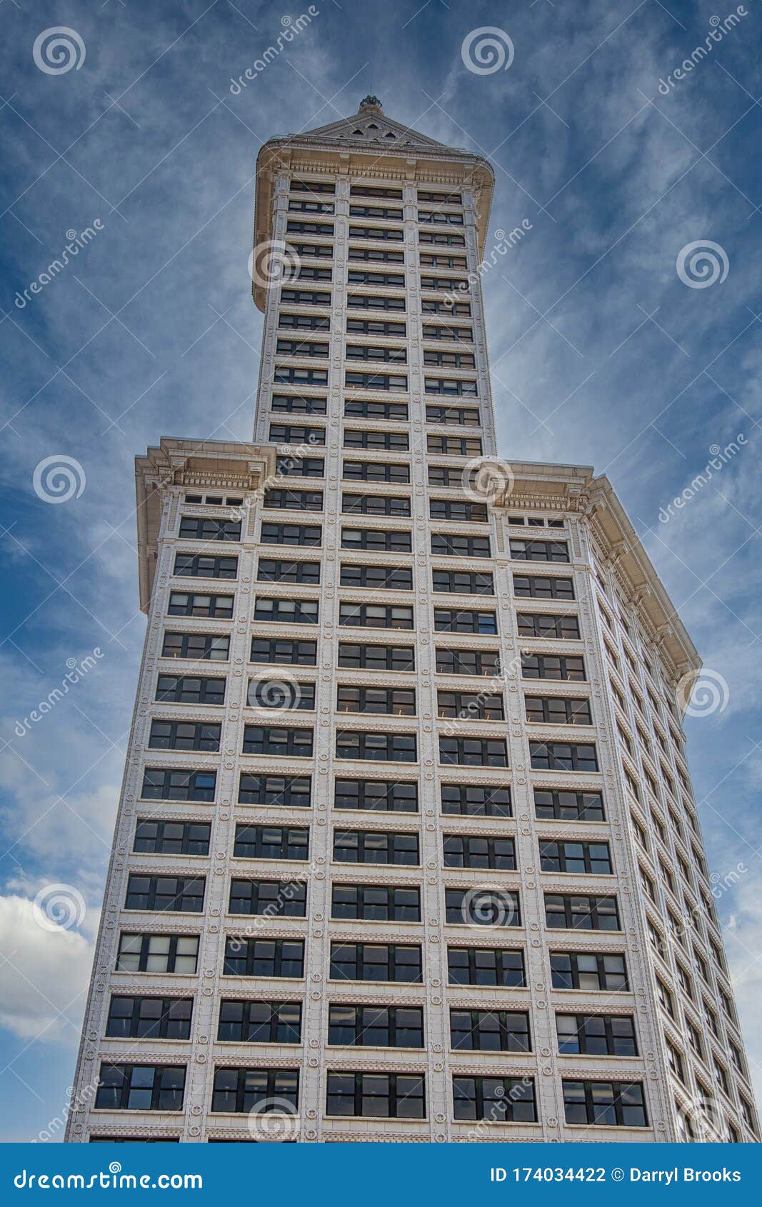 Classic Stone Tower Rising into Sky Stock Photo - Image of skyscraper ...
