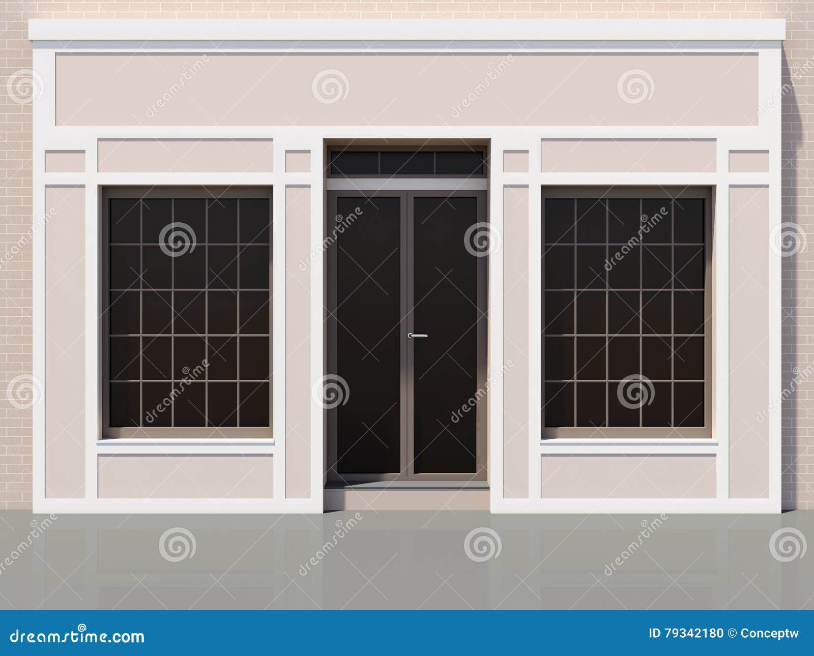 Classic store facade stock illustration. Illustration of windows - 79342180