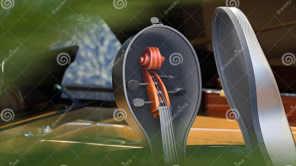 Classic String Musical Instrument Modern Design Stock Image - Image of ...