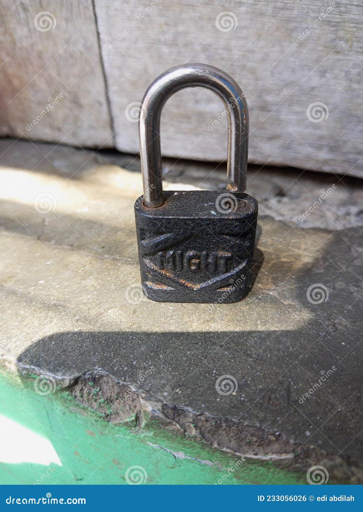 Classic and Strong Old Black Lock for Security Editorial Photo - Image ...