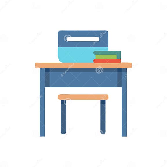 Classic Student Desk Icon stock vector. Illustration of education ...