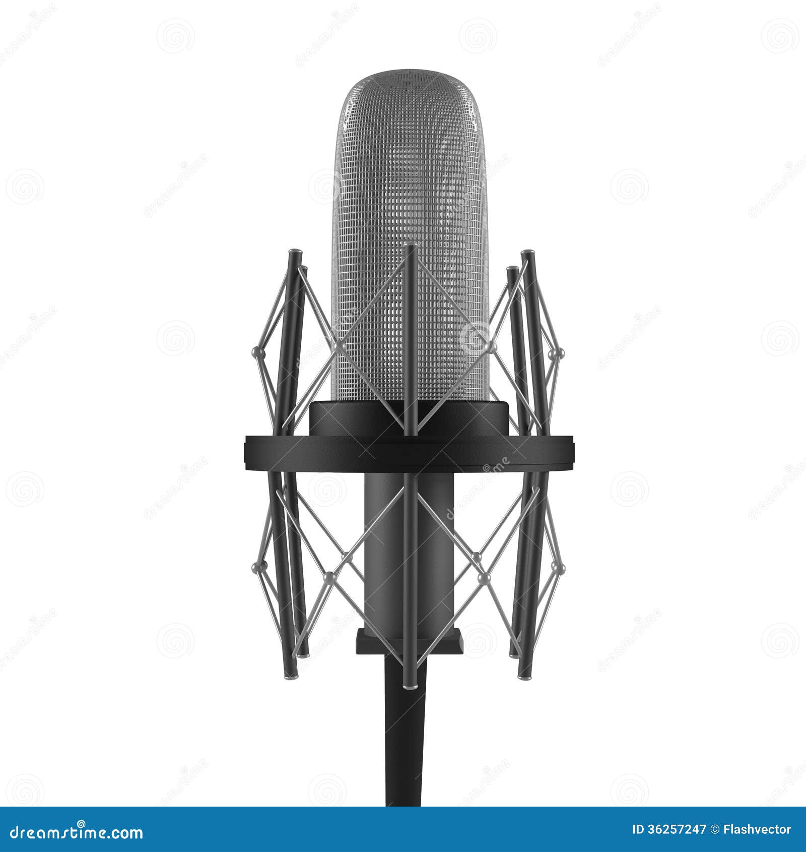 Classic Studio Microphone Isolated Stock Illustration - Illustration of ...