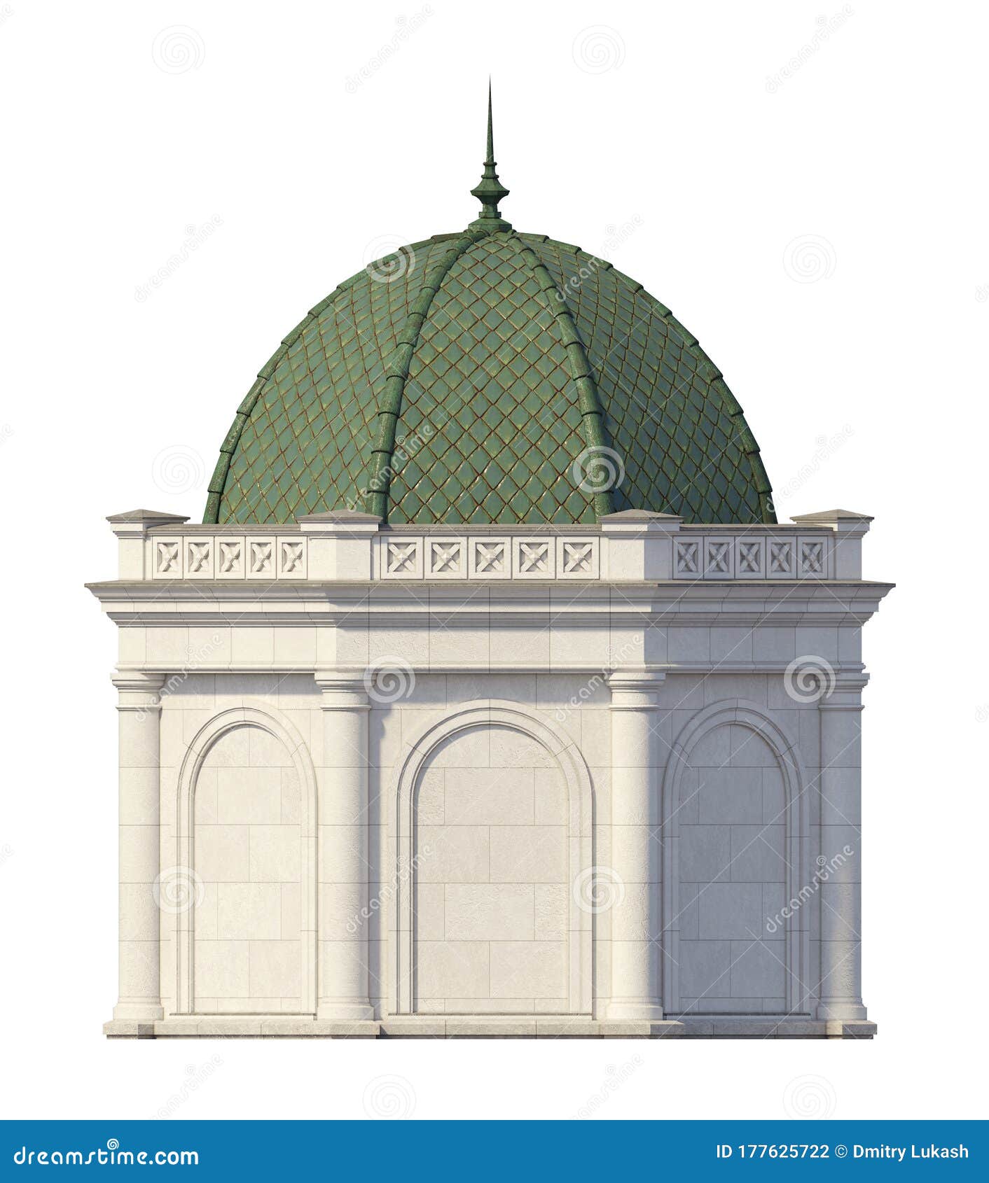 Classic Style Building Exterior. Architecture. Exterior. 3D Rendering ...