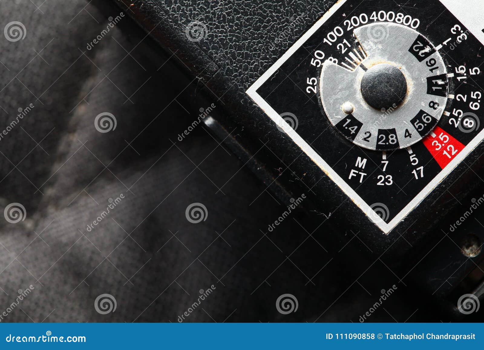 Old electronic flash. stock photo. Image of dial, foot - 111090858
