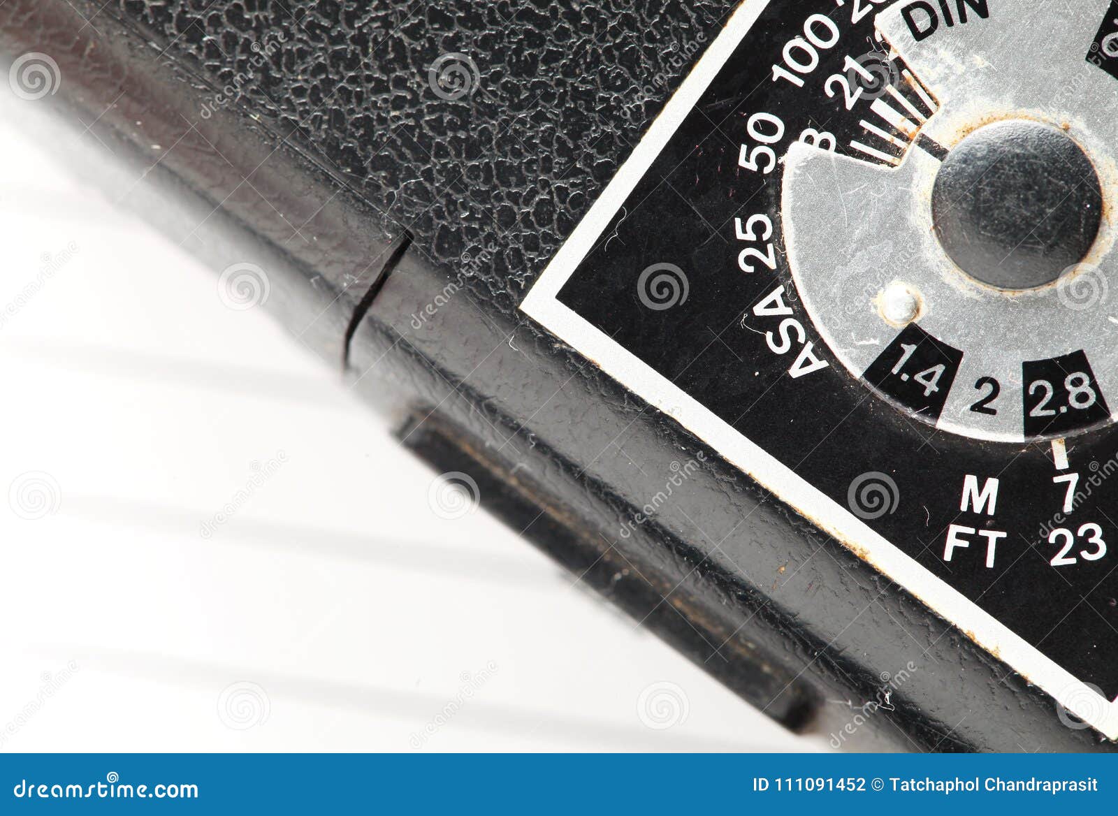 Old electronic flash. stock photo. Image of electronic - 111091452