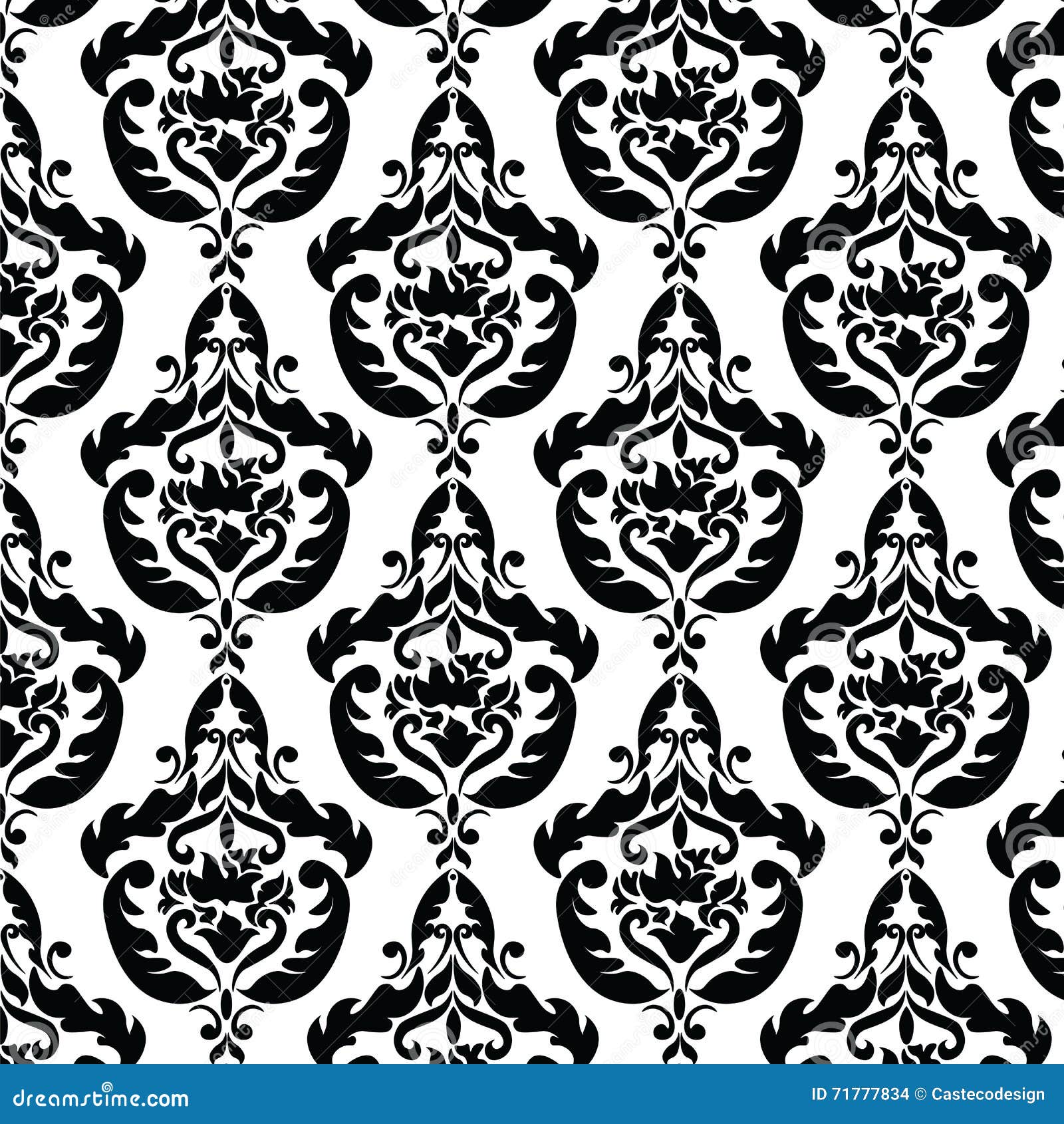 Classic Style Floral Ornament Pattern Stock Vector - Illustration of ...