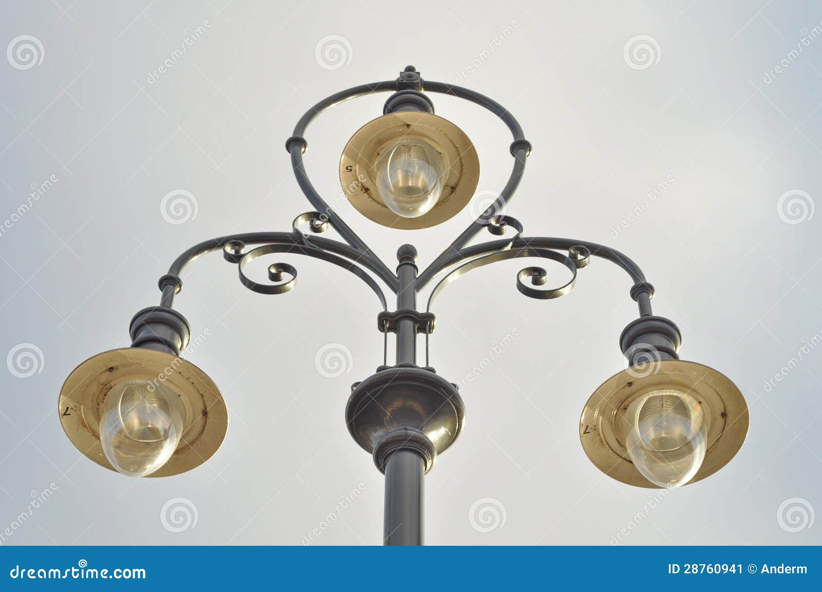 Classic style lamp post stock image. Image of background - 28760941