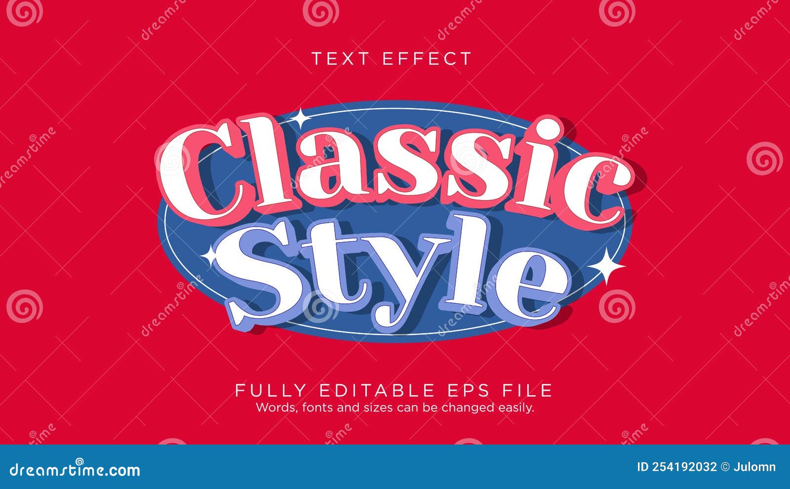 Classic Style Old School Retro Text Effect Font Type Stock Illustration ...
