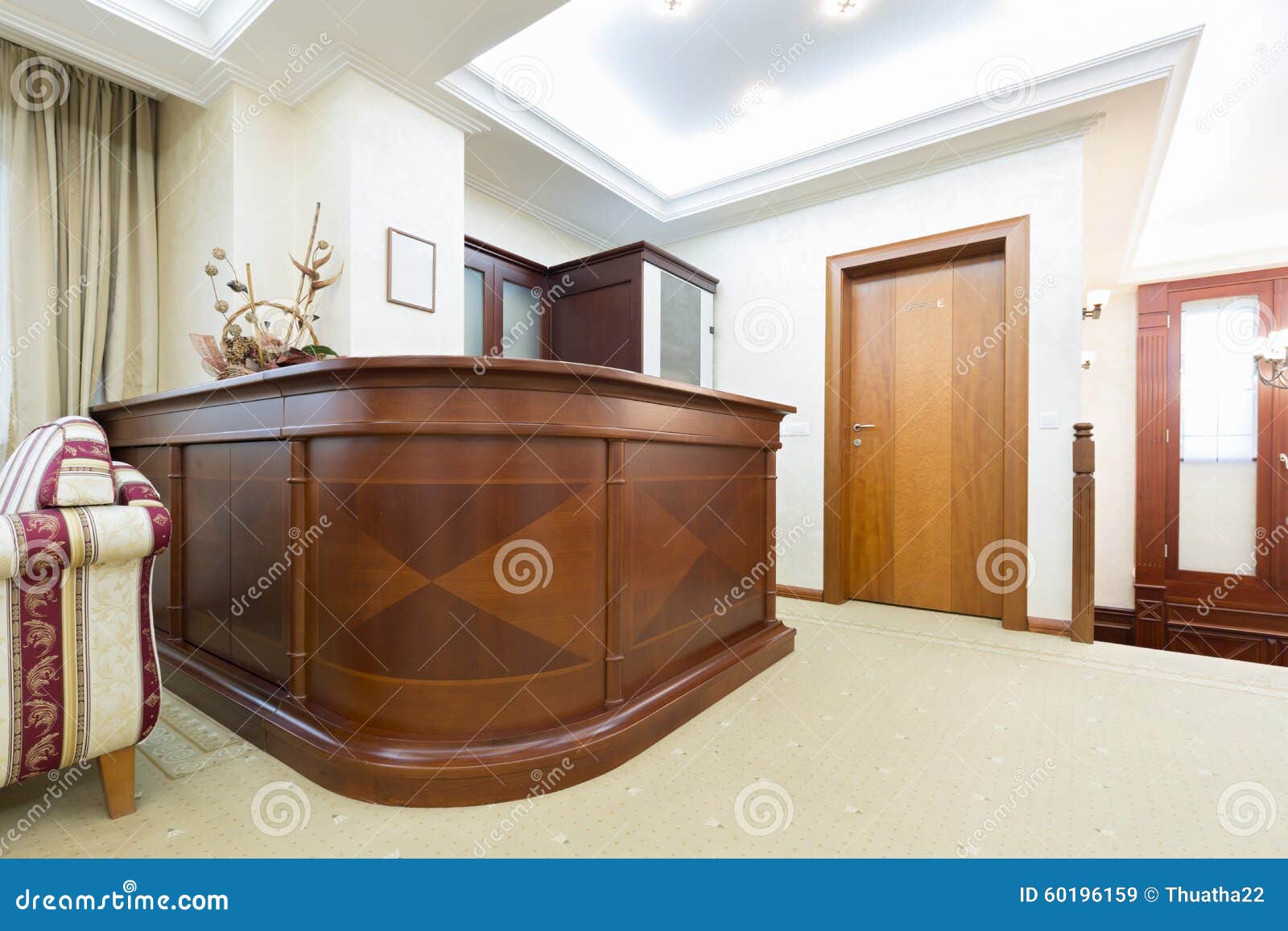 Classic Styled Hotel Interior - Reception Area Stock Image - Image of ...
