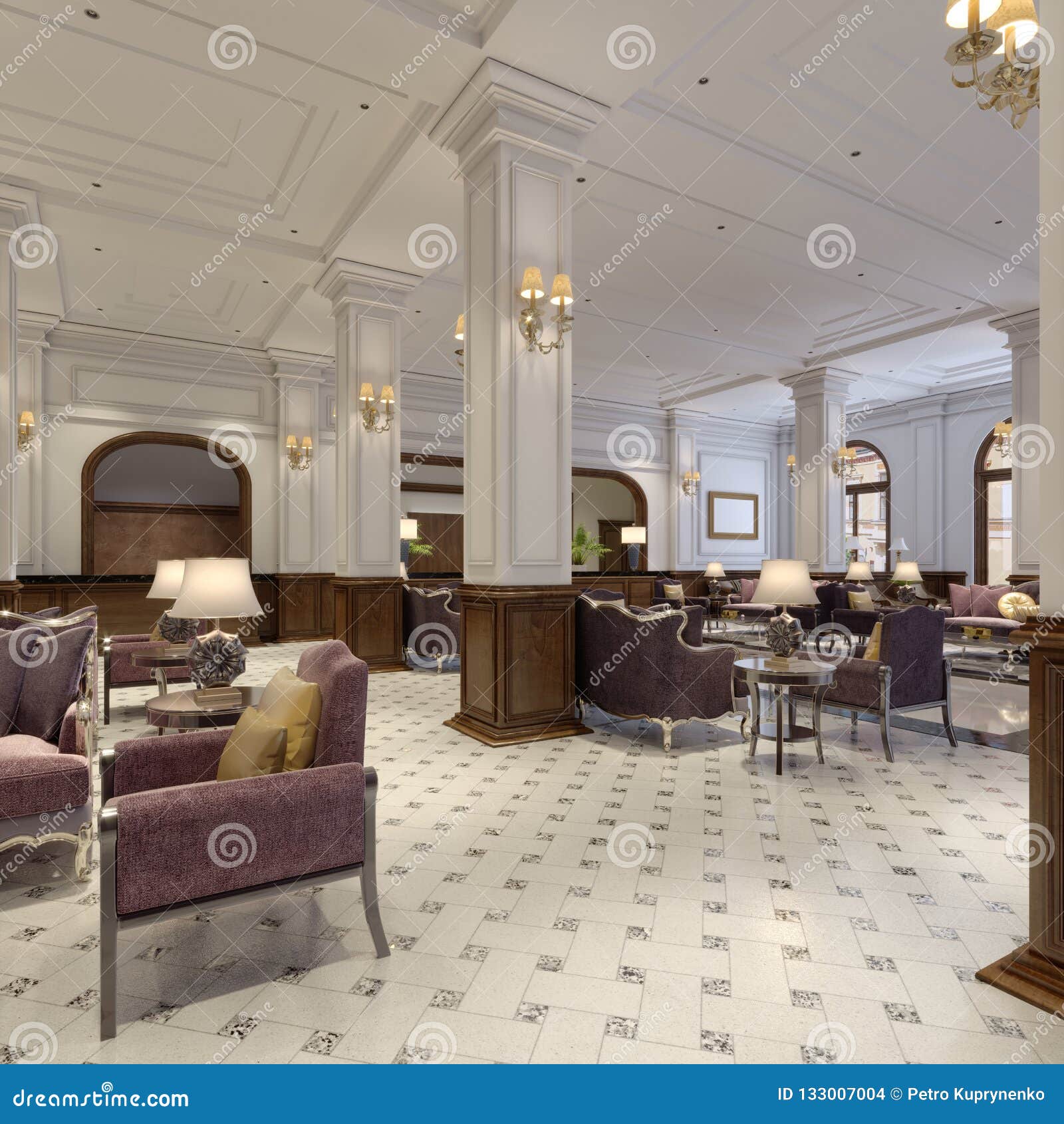 Classic Styled Hotel Lobby Interior Royalty-Free Stock Photography ...