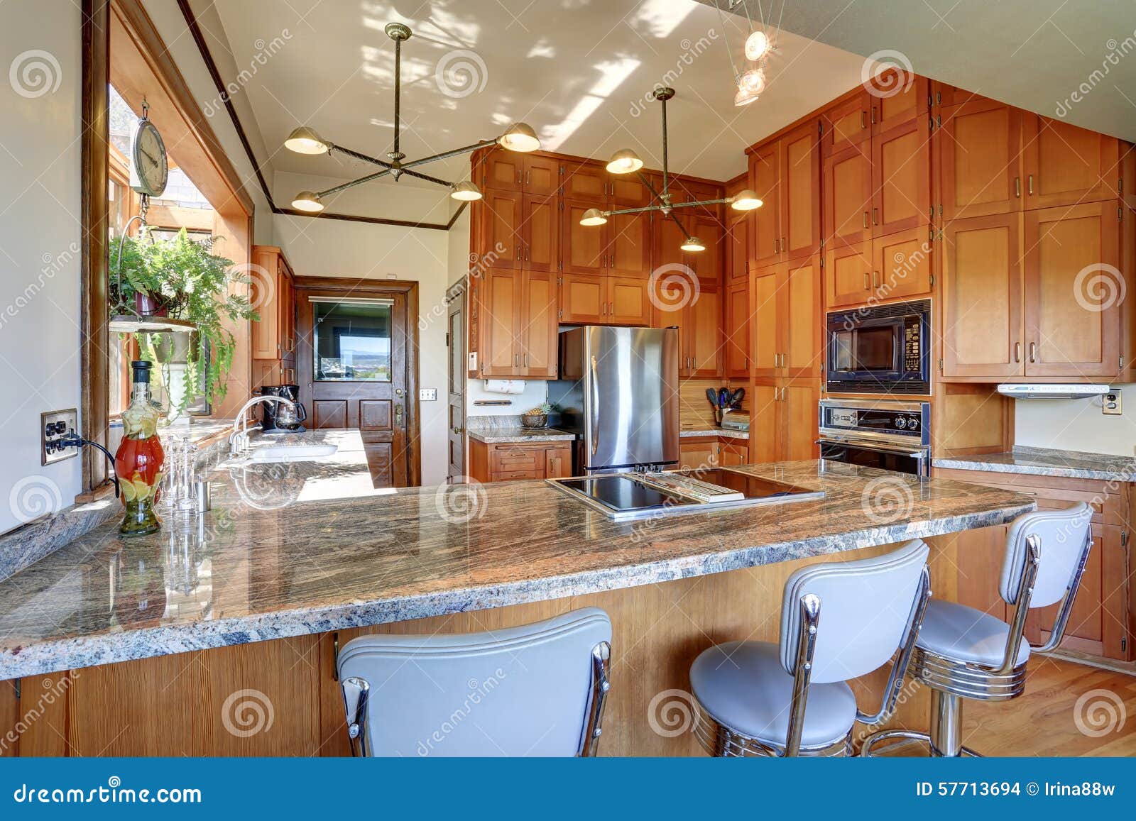 Classic Styled Kitchen with Nice Counter Tops. Stock Photo - Image of ...