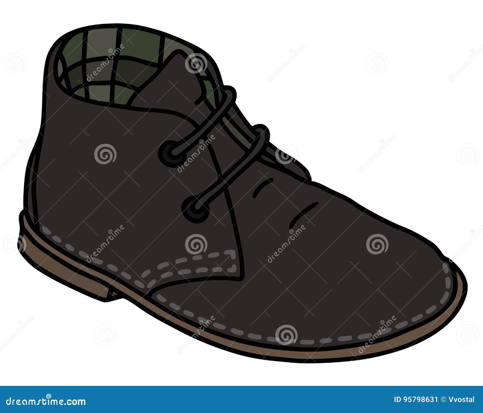 Classic suede shoe stock vector. Illustration of fashion - 95798631