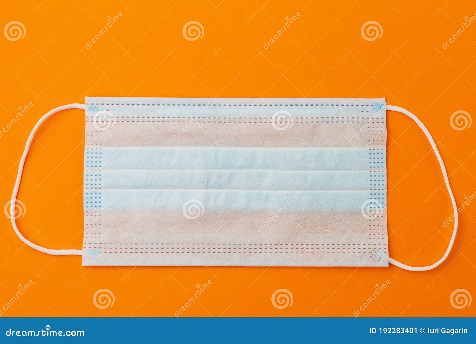Classic Surgical Medical Mask on Paper Background with Copy Space Stock ...