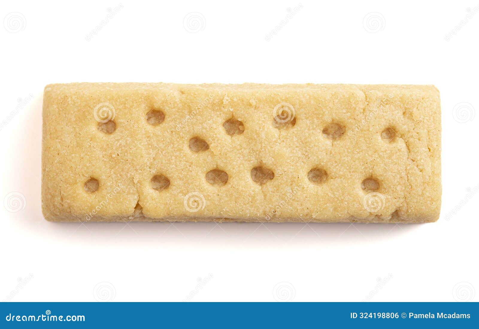 Classic Sweet Rectangular Butter Shortbread Isolated on a White ...